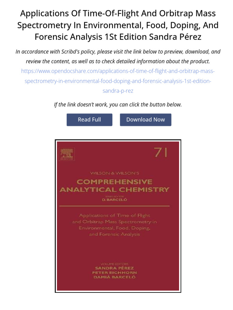 Applications of Time-of-Flight and Orbitrap Mass Spectrometry in ...