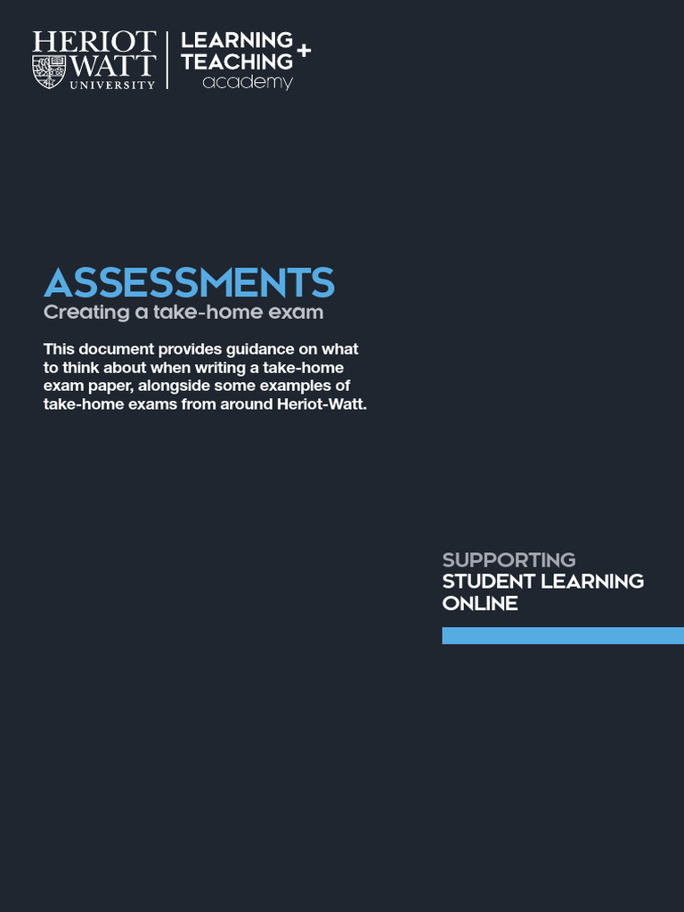 SSLO Creating A Take Home Exam | PDF | Knowledge