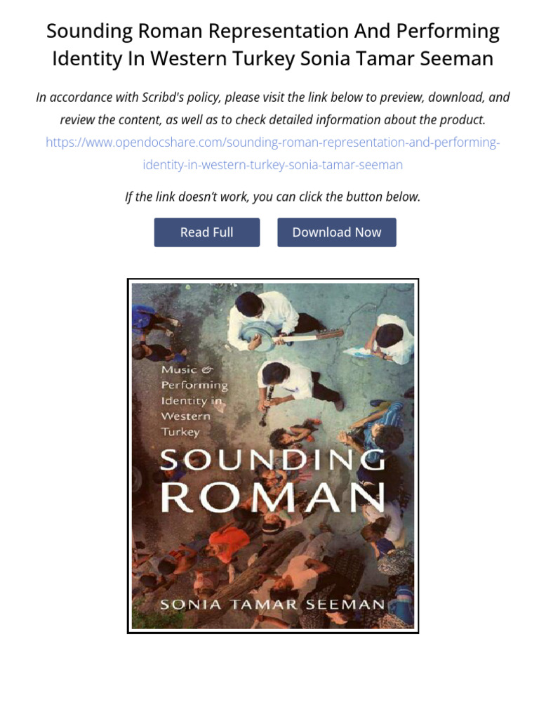 Sounding Roman Representation and Performing Identity in Western Turkey ...