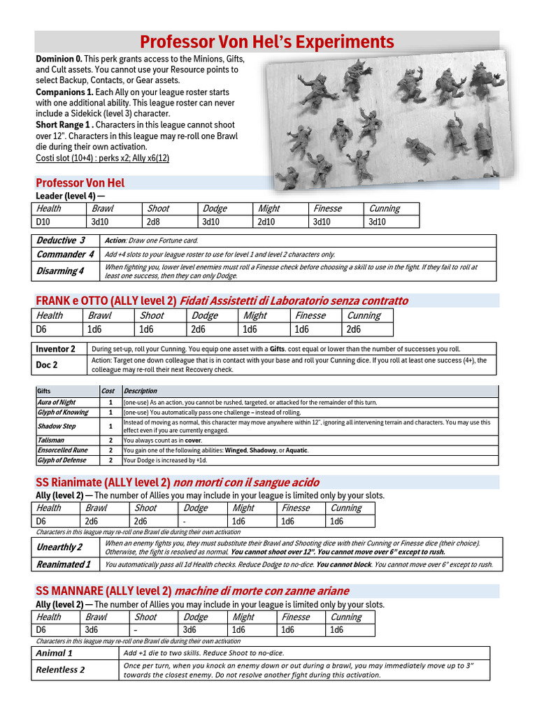 Professor Von Hel’s Experiments Pulp Alley v.1 | PDF | Gambling | Gaming Devices