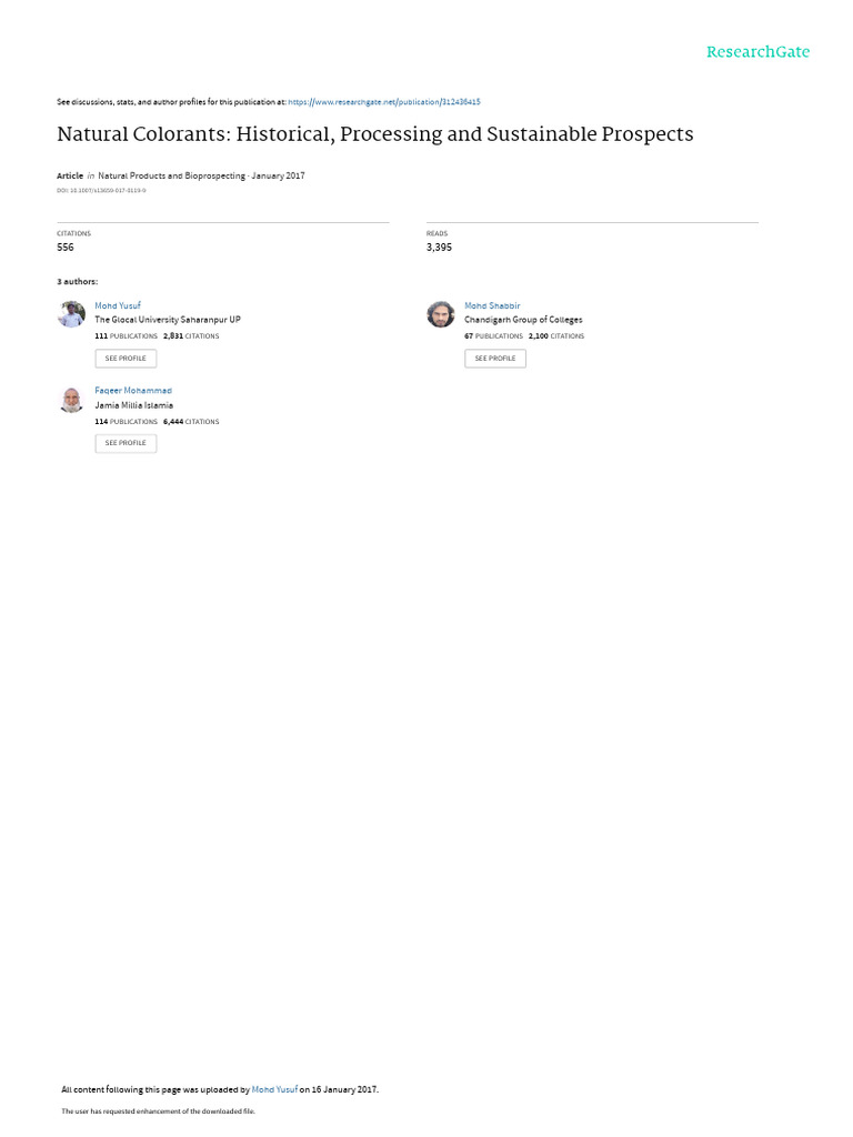 Natural Color Ants Historical Processing and Sustainable Prospects ...