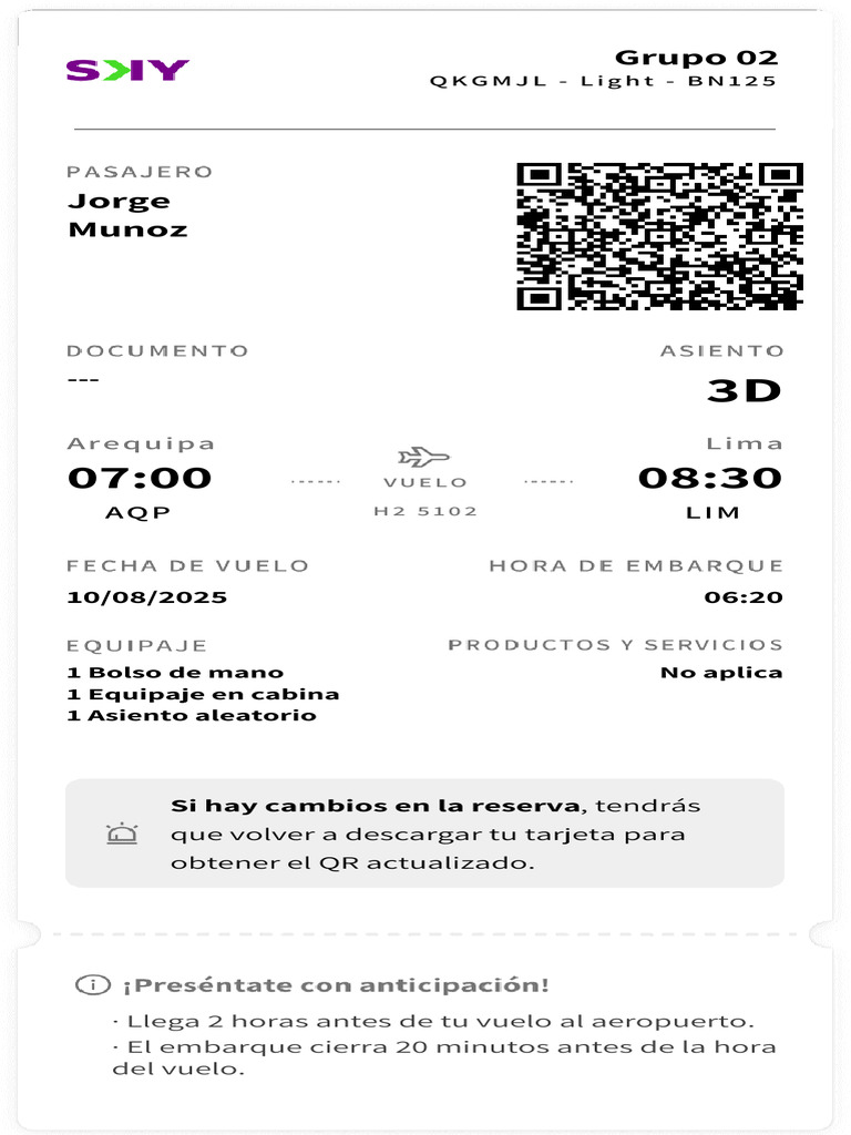 Boarding Pass 077C98DD0201 ADT | PDF