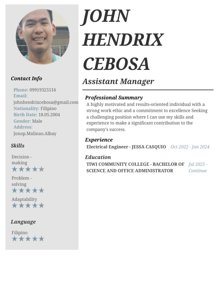 John Hendrix Cebosa -2 | PDF