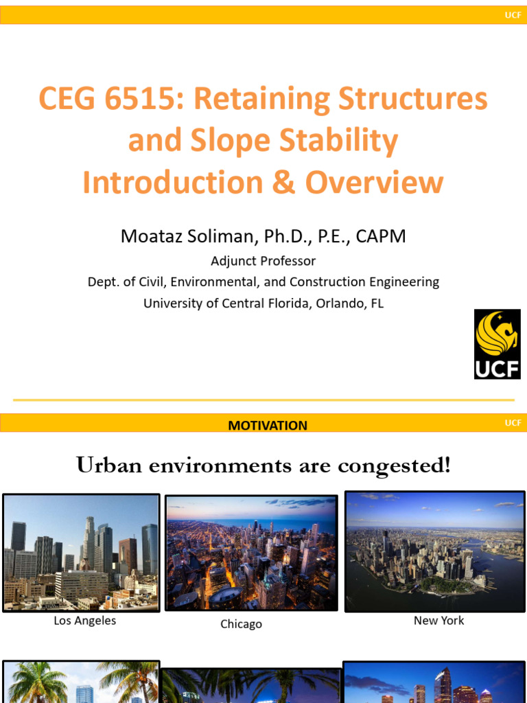 Retaining Structures & Slope Stability Guide | PDF | Strength Of ...