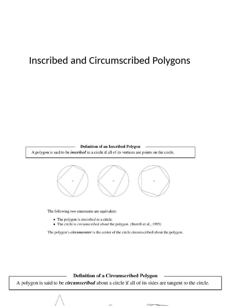6. Inscribed and Circumscribed Polygons | PDF