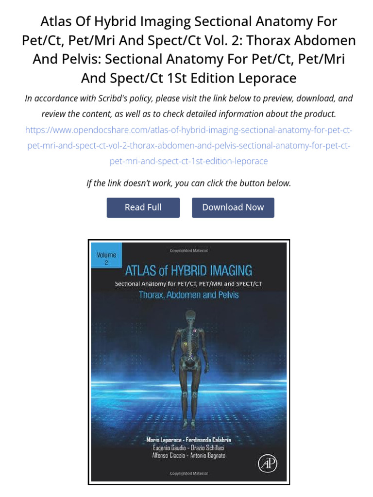 Atlas of Hybrid Imaging Sectional Anatomy for PET/CT, PET/MRI and SPECT ...