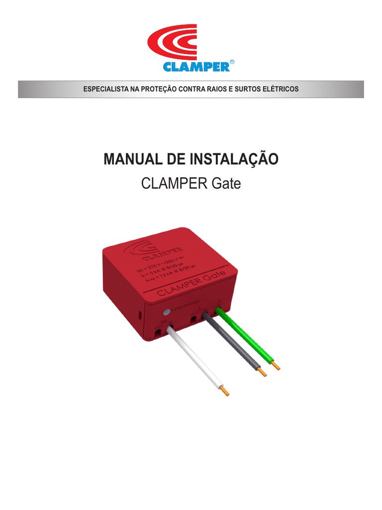 Manual de Instalação CLAMPER Gate | PDF
