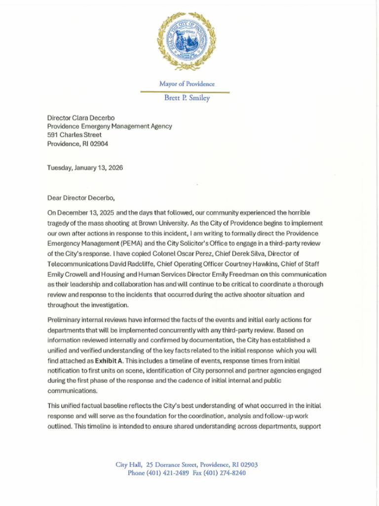 Brown Shooting After Action Letter | PDF