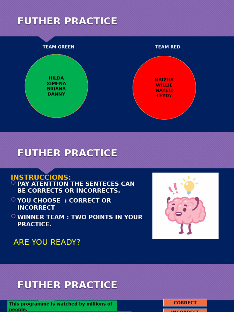 Futher Practice Recapitulation Homework | PDF