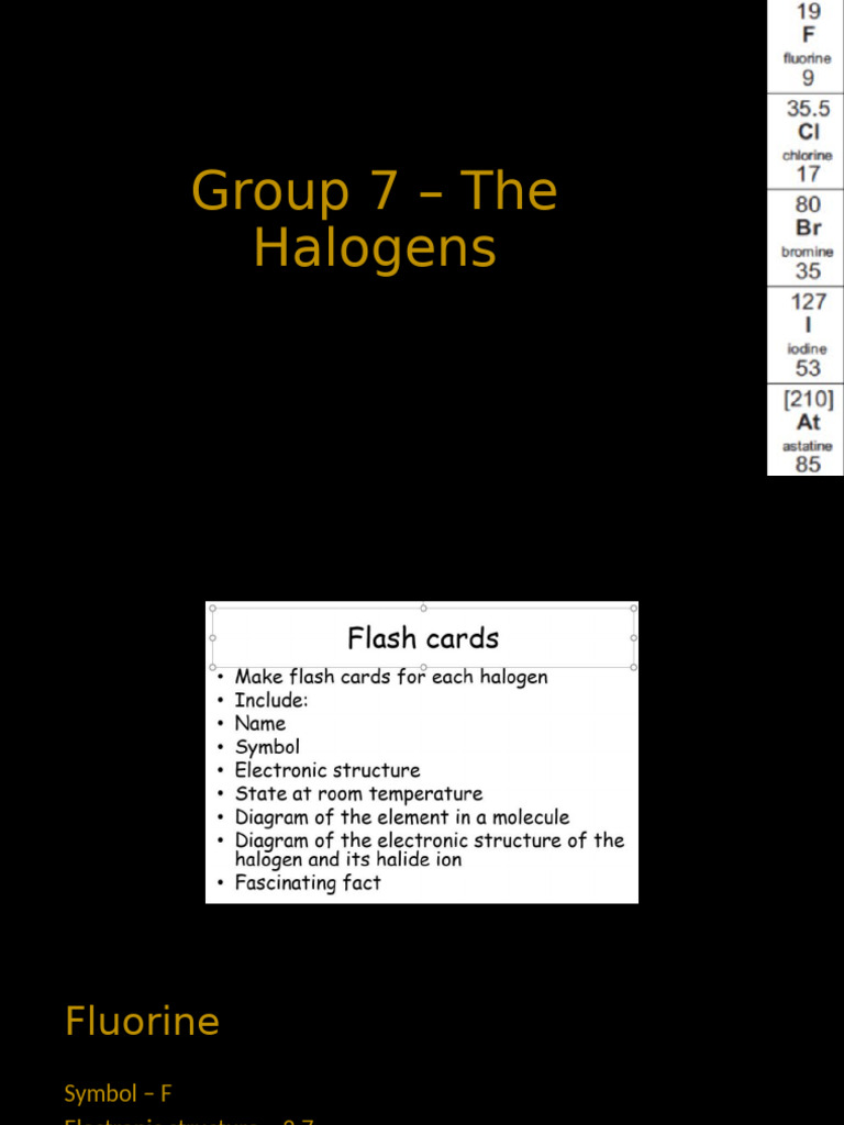 Group 7 – the Halogens | PDF