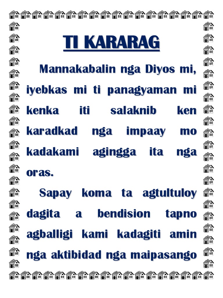 Kararag (Ilocano Prayer) | PDF