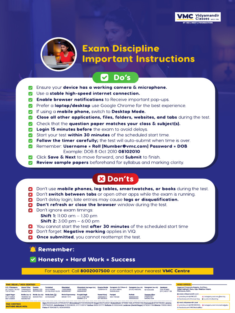 Exam Instructions | PDF