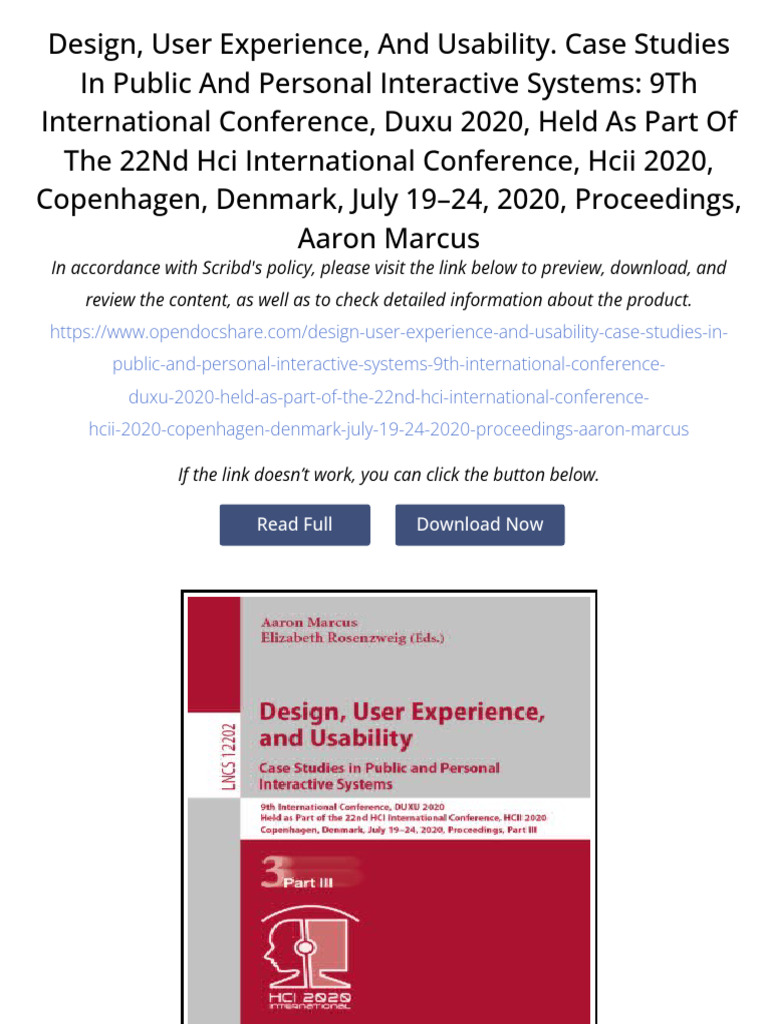 Design, User Experience, and Usability. Case Studies in Public and ...