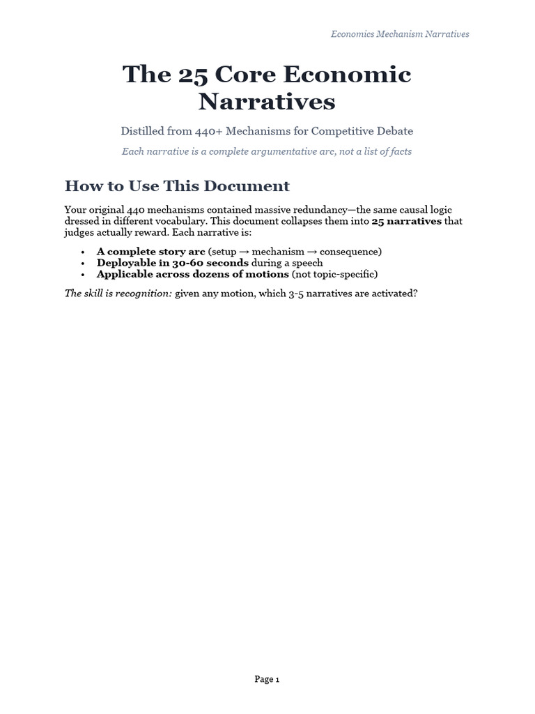 25_Core_Economic_Narratives.docx | PDF | Economic Inequality ...