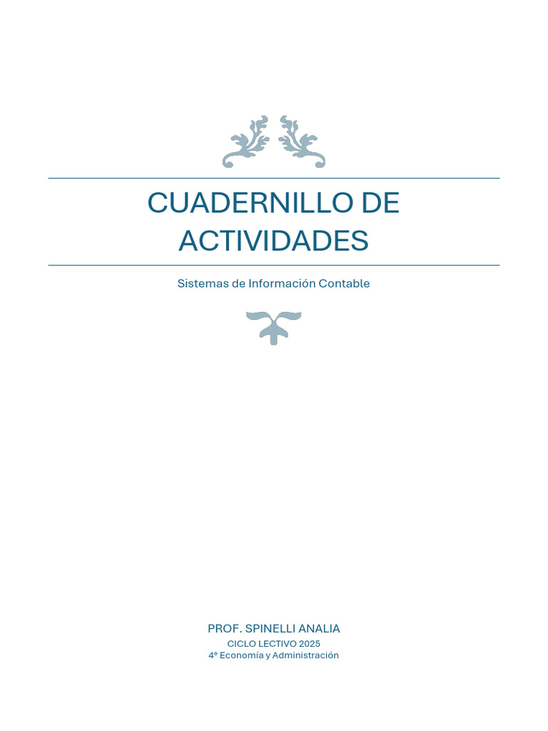 SIC I Cuadernillo 2025 | PDF | Bancos | Cheque