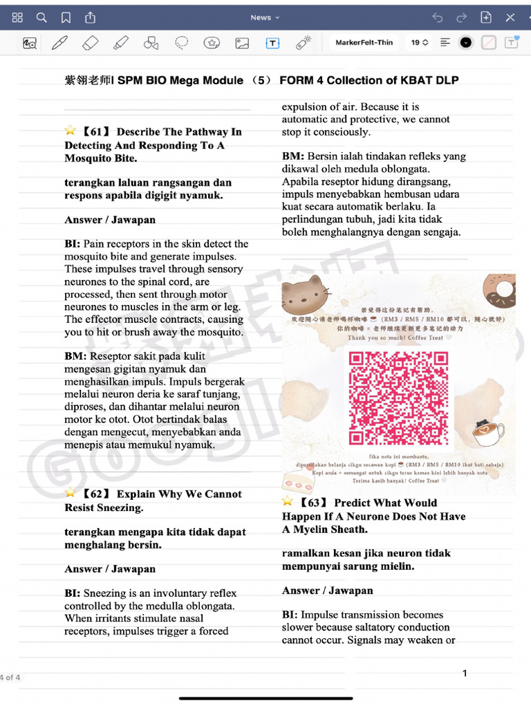 紫翎老师 Spm Bio Mega Module （5） Form 4 Collection of Kbat Dlp | PDF