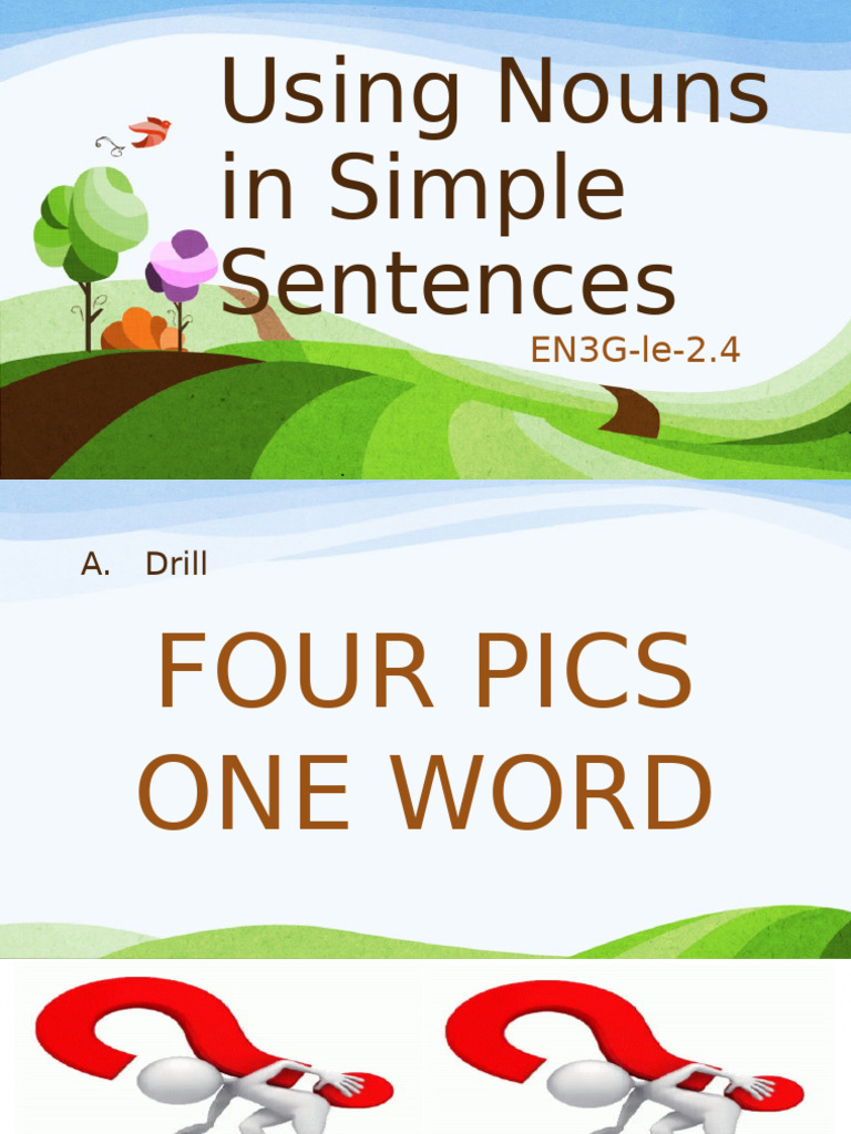 Using Nouns in Simple Sentences | PDF | Subject (Grammar) | Predicate ...