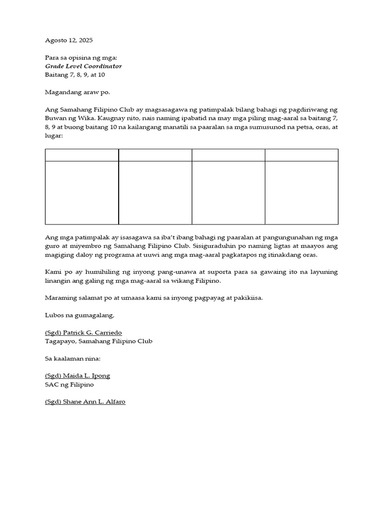 GLC Letter | PDF