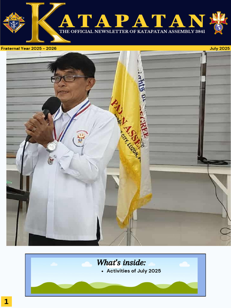 Katapatan Assembly 3841 July 2025 Newsletter | PDF