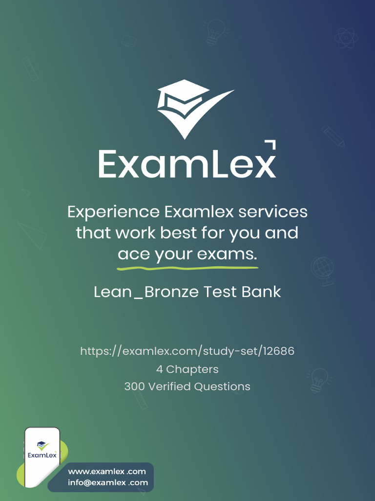 Lean_Bronze Test Bank | PDF | Six Sigma | Business