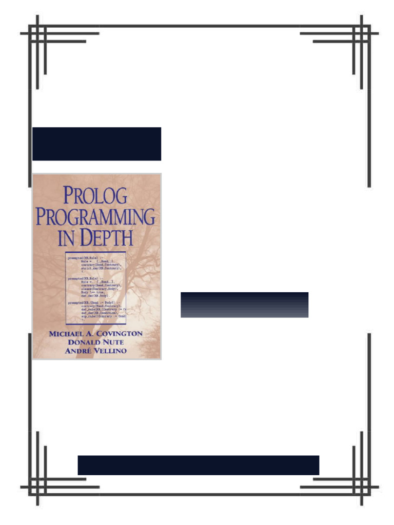 Prolog Programming in Depth 1st Edition Michael A. Covington ebook instant open format | PDF ...