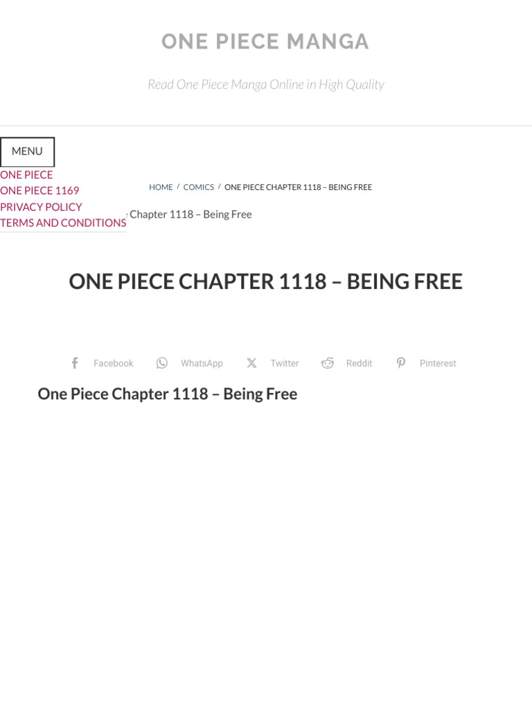 One Piece Chapter 1118 Summary | PDF
