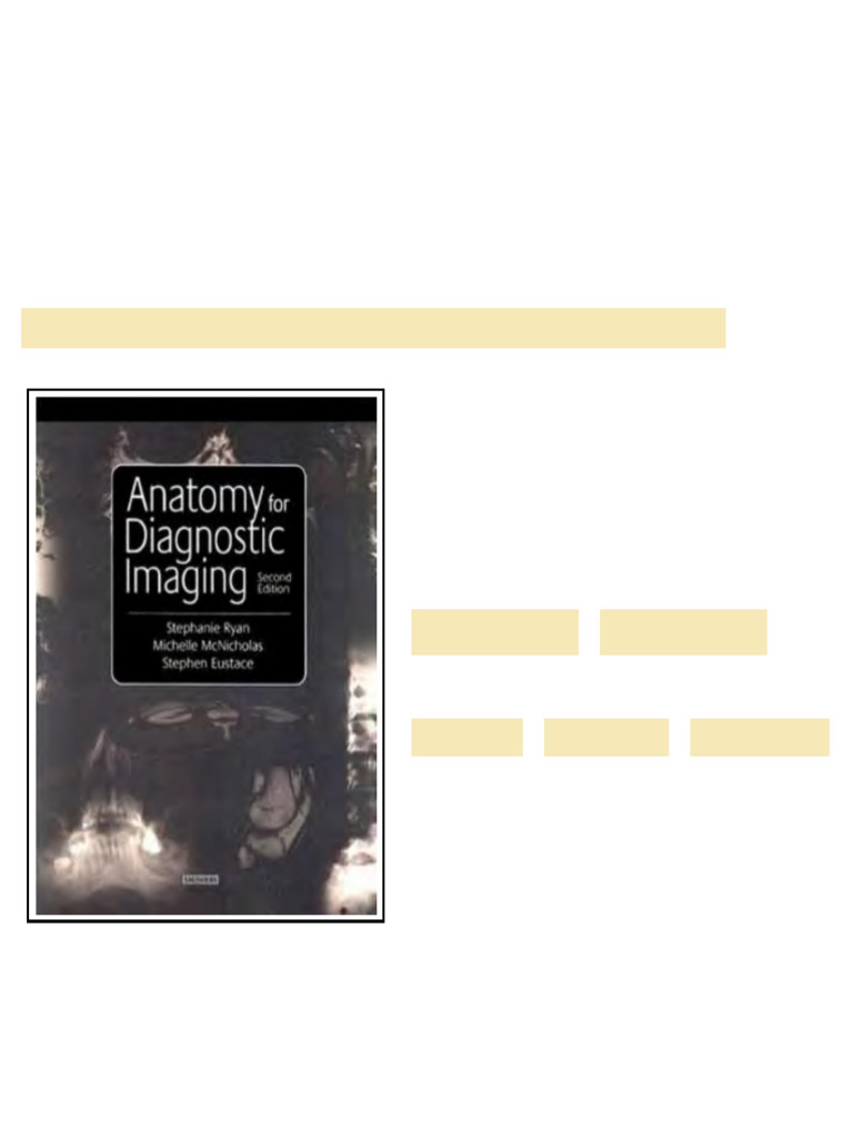 Anatomy for Diagnostic Imaging 2nd edition Stephanie Ryan Michelle ...