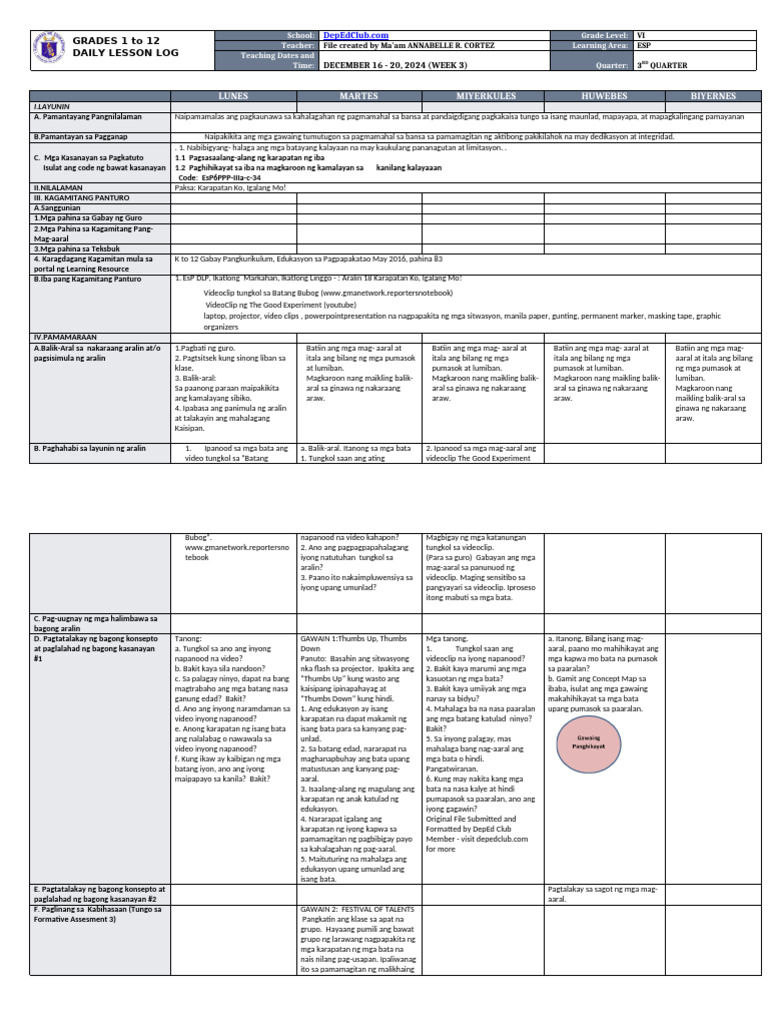 DLL_ESP 6_Q3_W3 | PDF