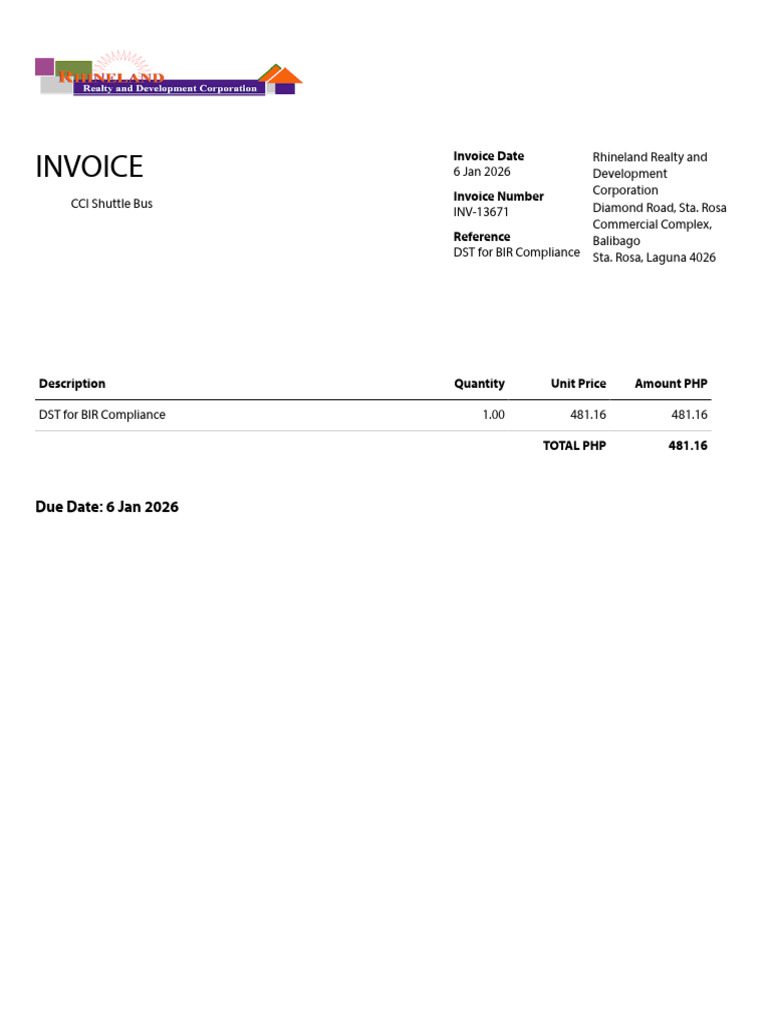 Invoice INV 13671 | PDF