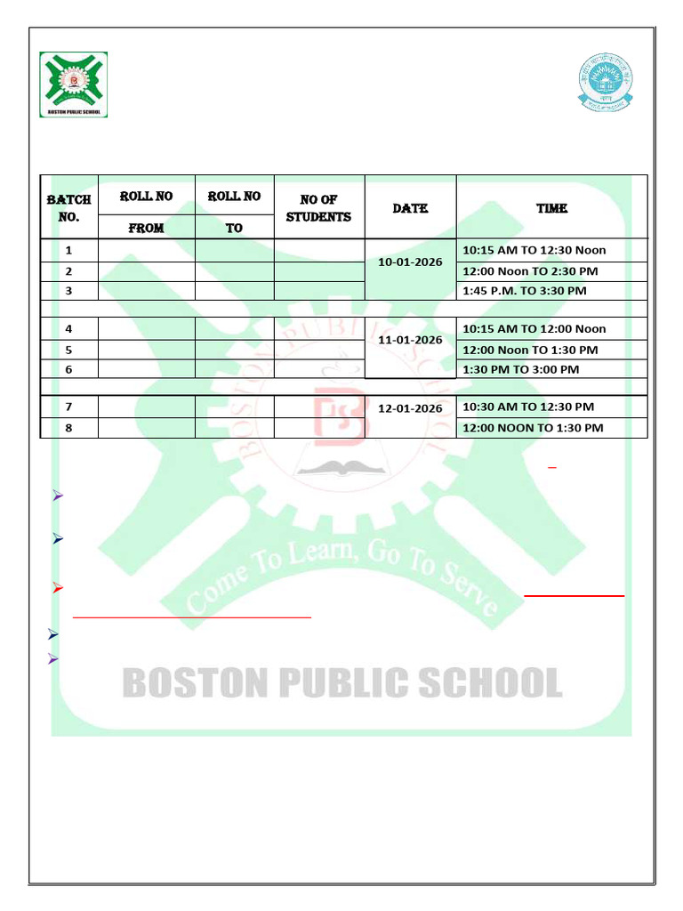 AISSCE 2026 English Core Practical Schedule | PDF