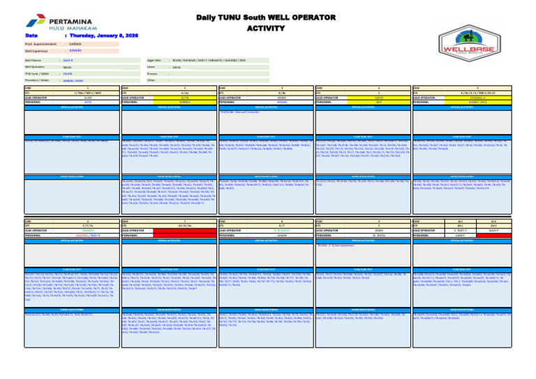 Daily Well Operations Report | PDF
