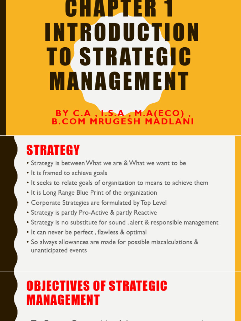 Chapter 1 Introduction of Strategic Management (2) - Copy | PDF | Goal ...