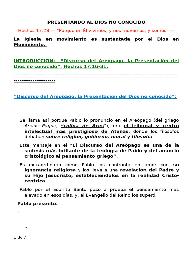 1. UNA IGLESIA EN MOVIMIENTO Guatemala 23-10-2025 Presentando al Dios ...