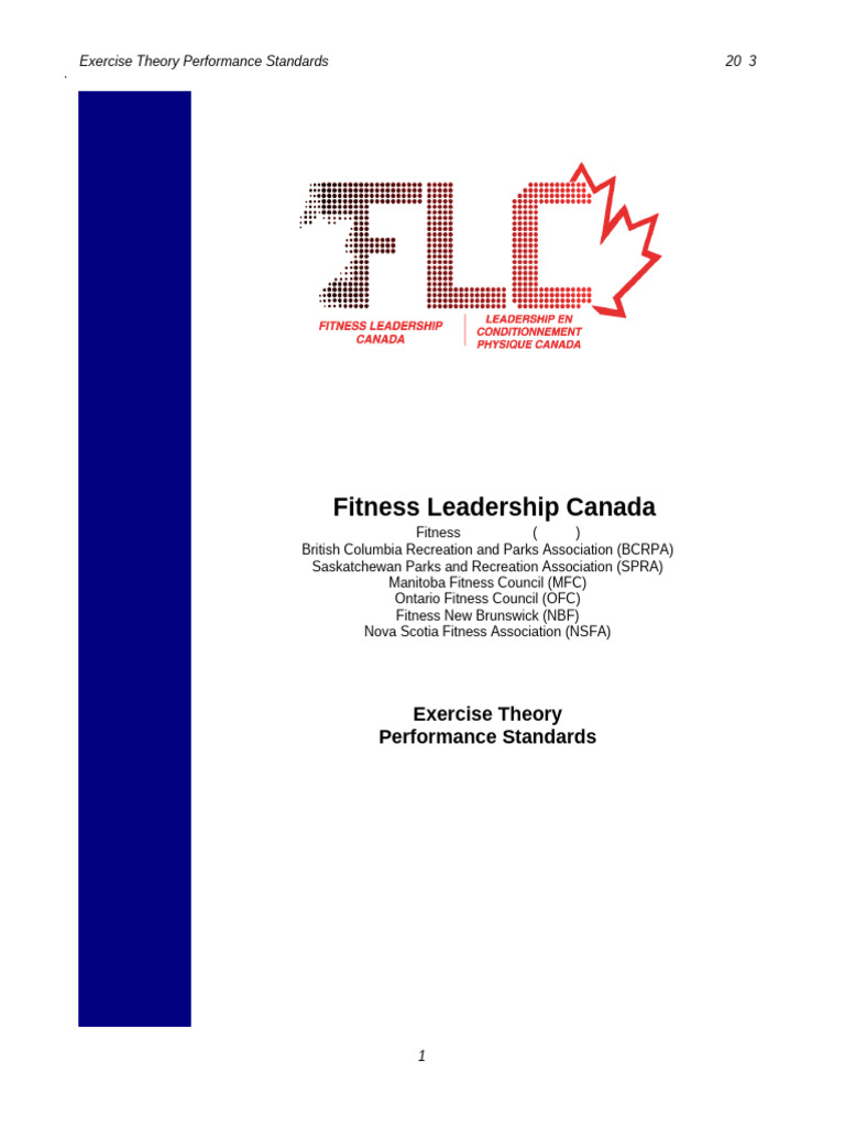 Exercise Theory Performance Standards Guide | PDF | Anatomical Terms Of ...