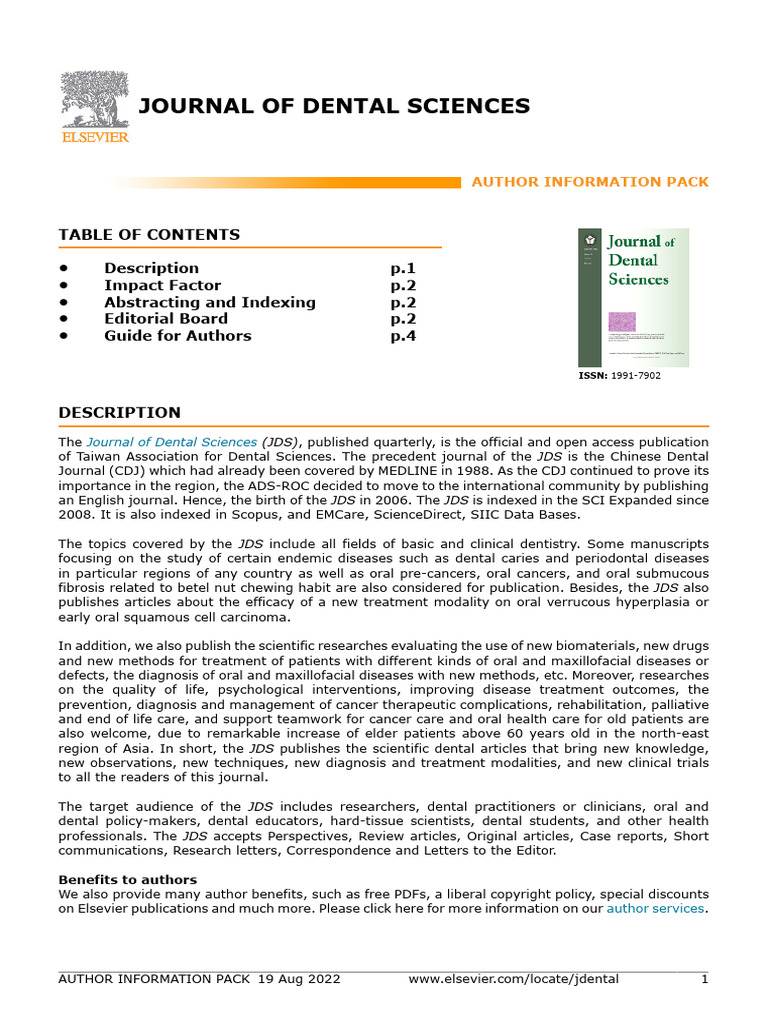 Journal of Dental Science | PDF | Clinical Trial | Editing