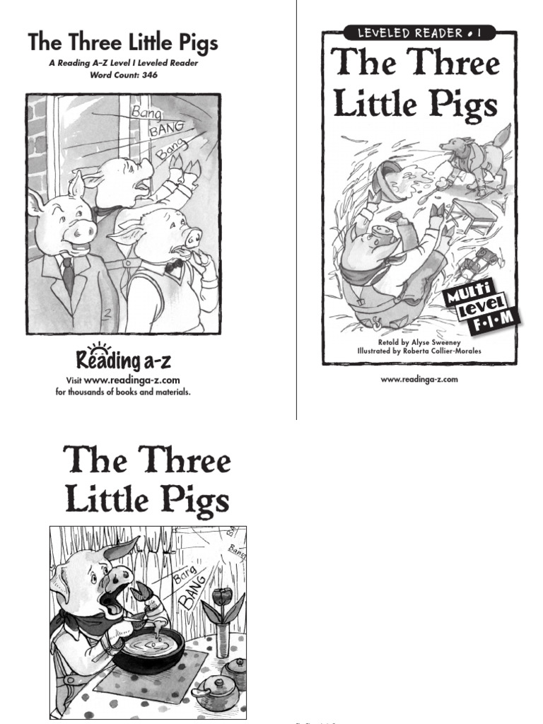 The Three Little Pigs: Level I Reader | PDF | Fictional Pigs