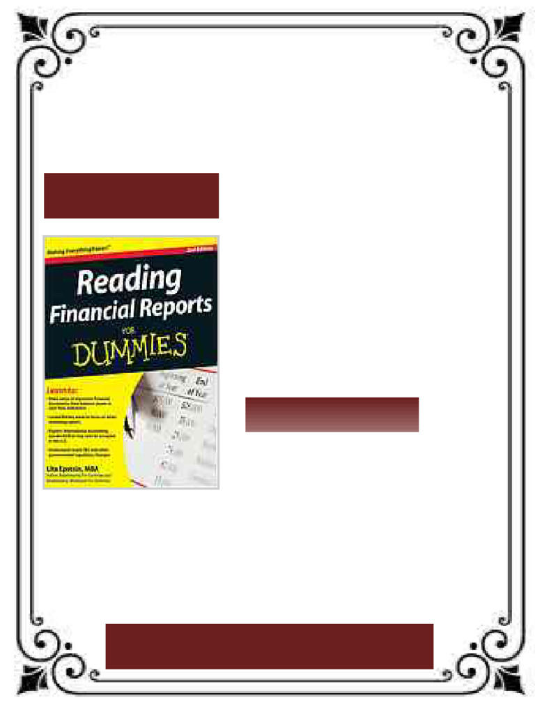 Reading financial reports for dummies 2nd ed Edition Lita Epstein ebook ...