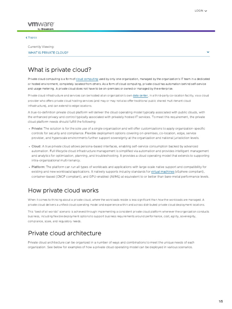 What is Private Cloud_ _ VMware | PDF