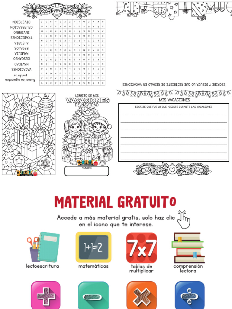 Librito de Mis Vacaciones de Navidad | PDF