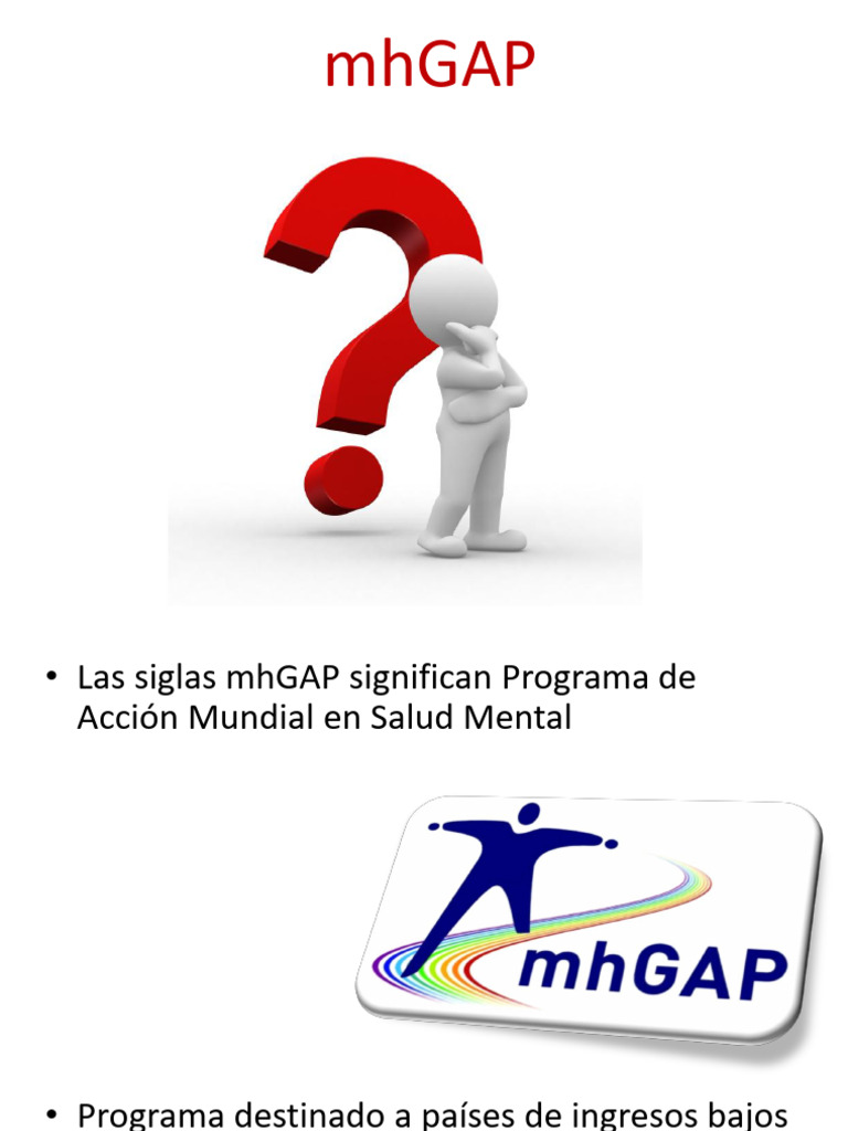 Programa mhGAP: Atención en Salud Mental | PDF | Trastorno depresivo ...
