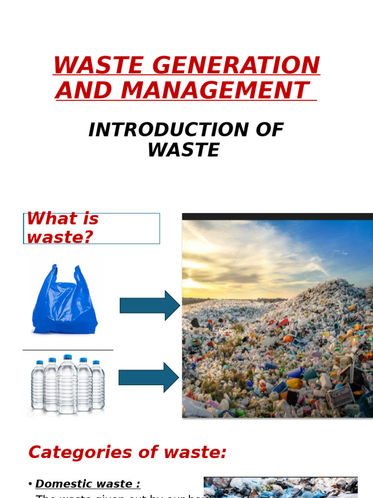 Waste Generation New | PDF