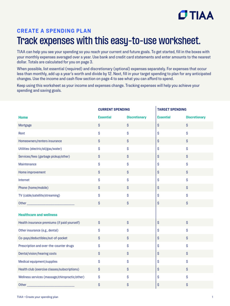 Create Your Monthly Spending Plan | PDF | Mortgages | Expense