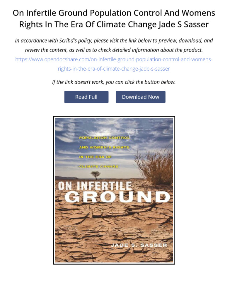 On Infertile Ground Population Control And Womens Rights In The Era Of ...