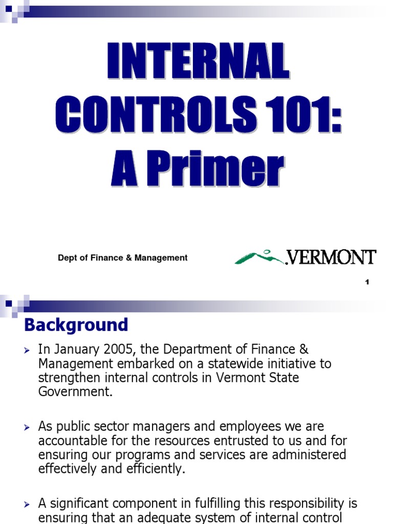 Internal Controls 101 | PDF | Risk | Government