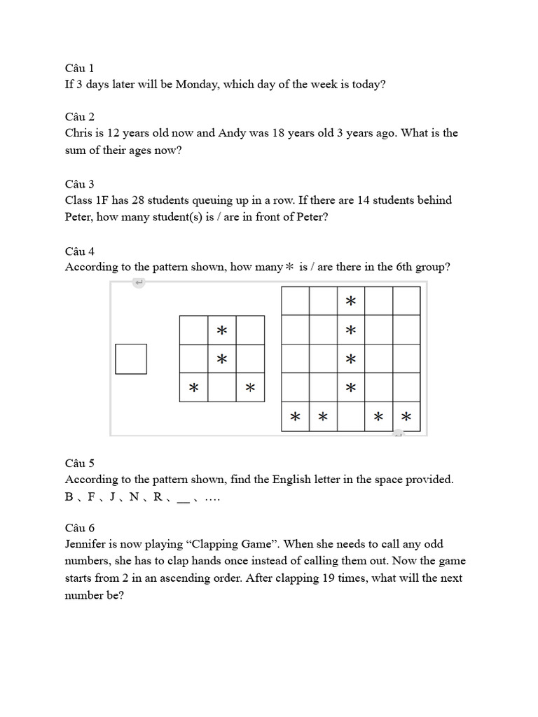 Math and Logic Problem Set | PDF | Numbers | Mathematics