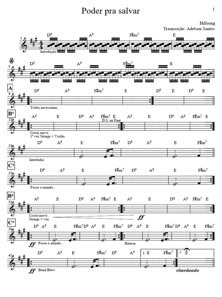 Transcription de "Poder pra salvar" | PDF