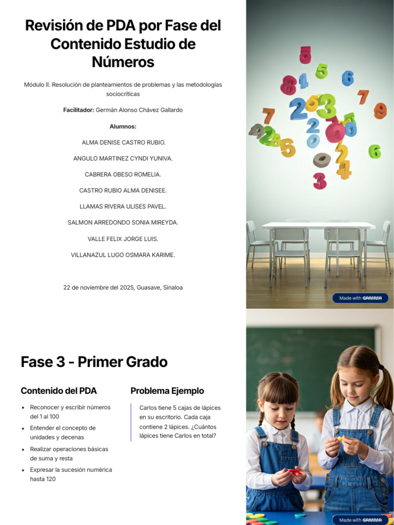 Revision de PDA Por Fase Del Contenido Estudio de Numeros (2) | PDF ...