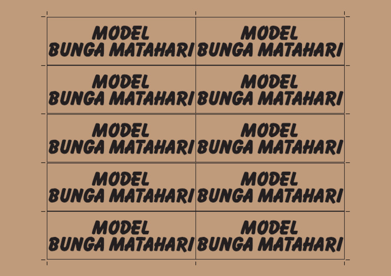 Model Bunga Matahari | PDF