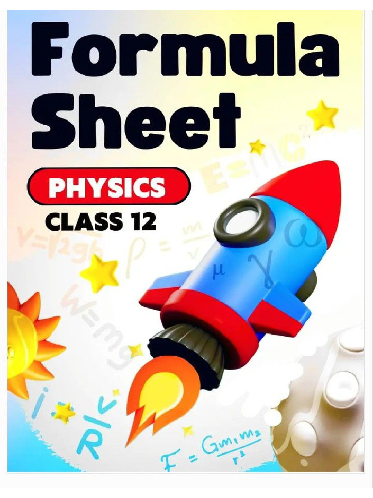 physics formula sheet 1 | PDF