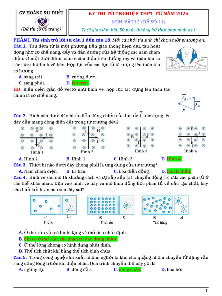 11. Đề Số 11.Hsđ.key | PDF